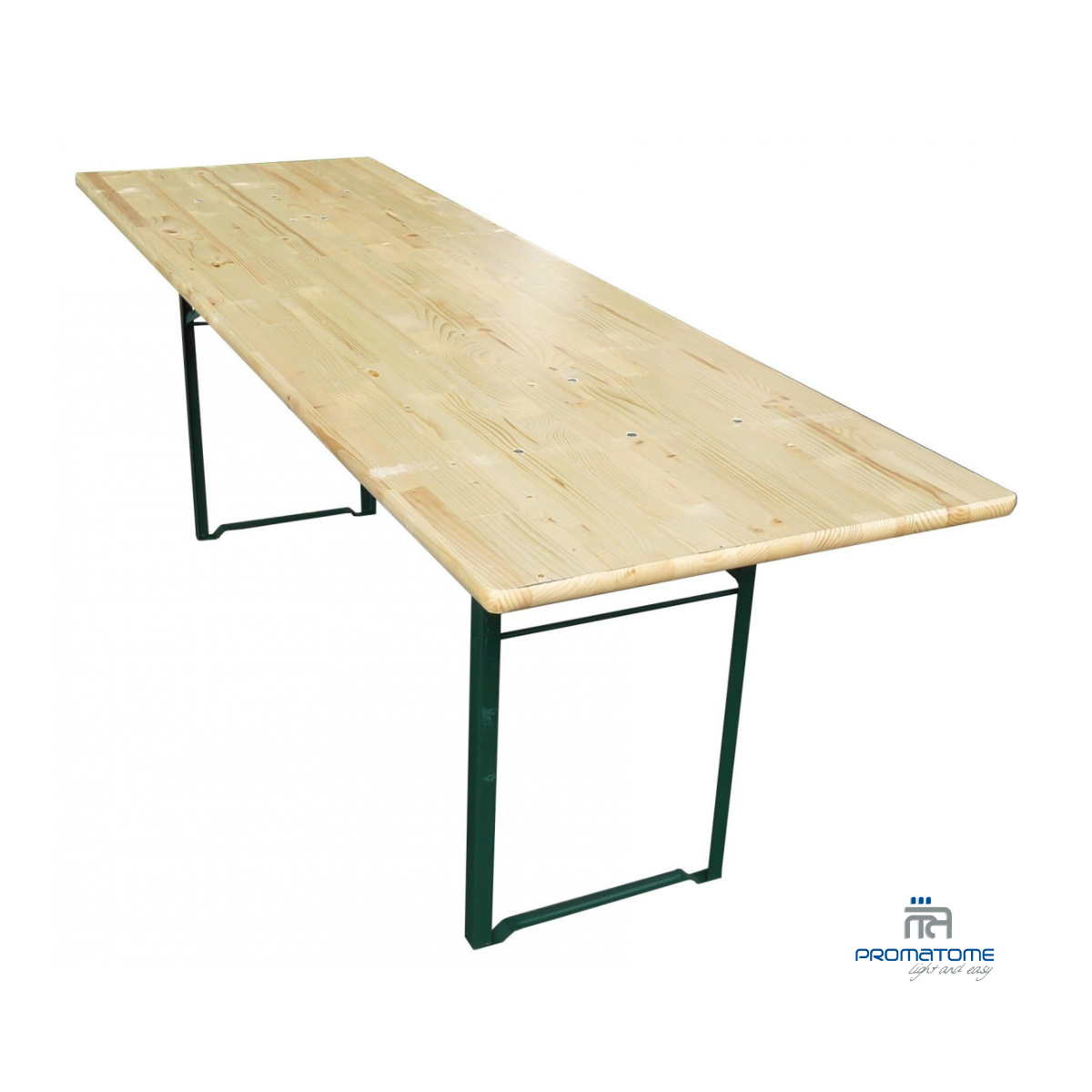 Table Brasserie bois vernis 220 x 70 cm - Promatome