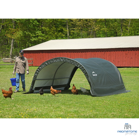 Abri pour animaux 300x260x150cm - 7,8 m², bâche Verte