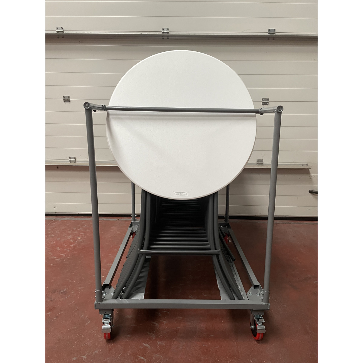 Chariot transport pour tables hautes