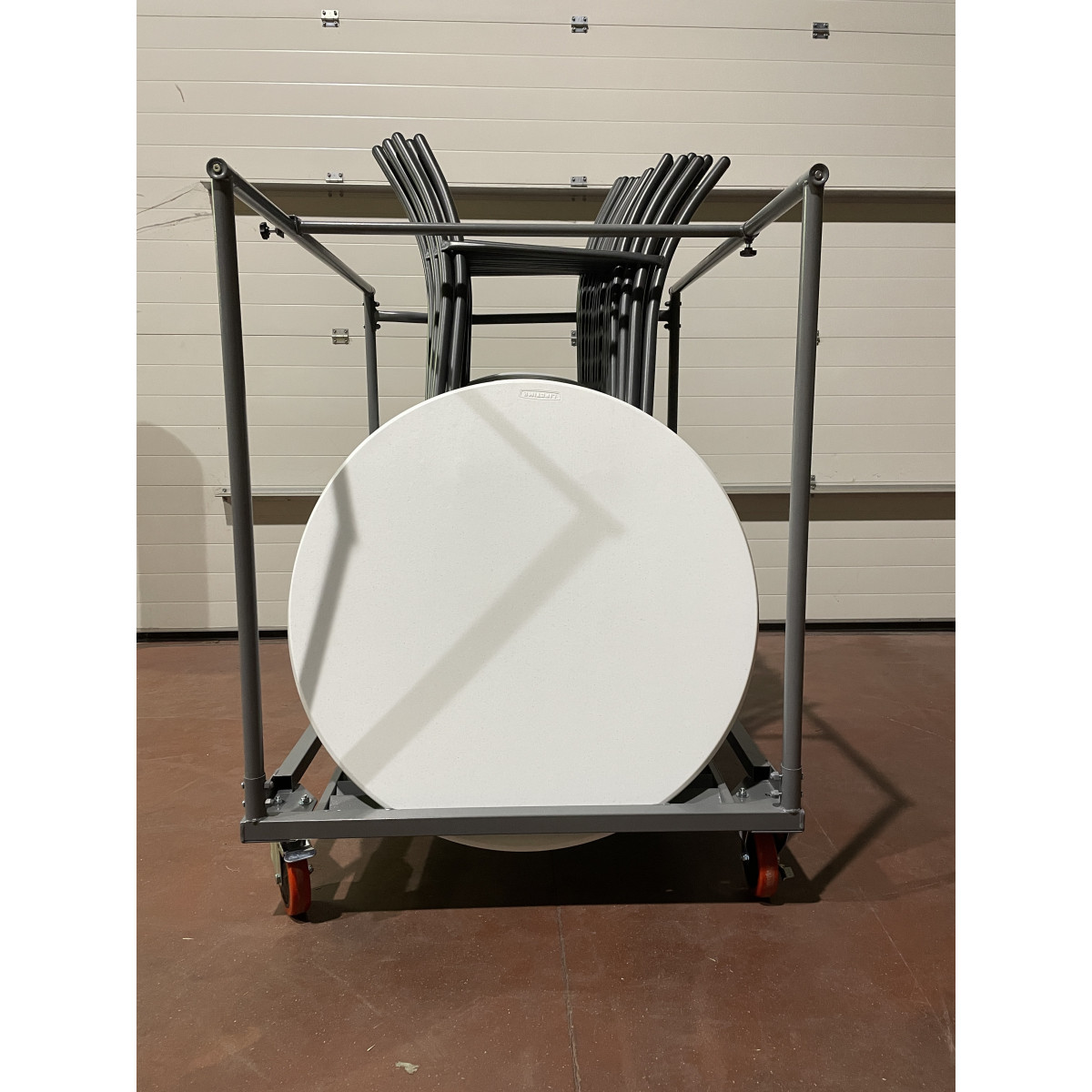Chariot transport pour tables hautes